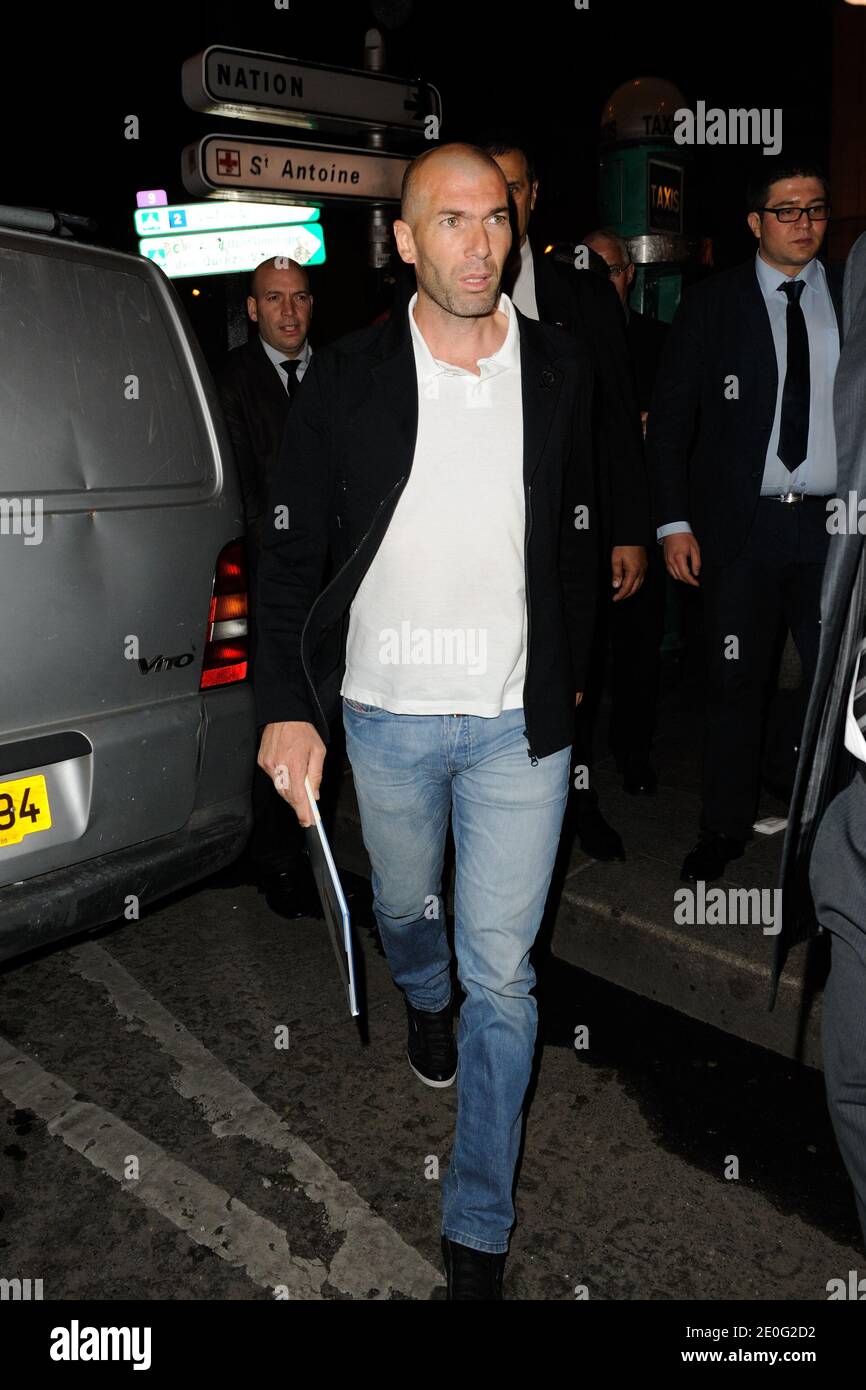 Zinedine Zidane attending the Club Med Gym Bastille opeing party in ...