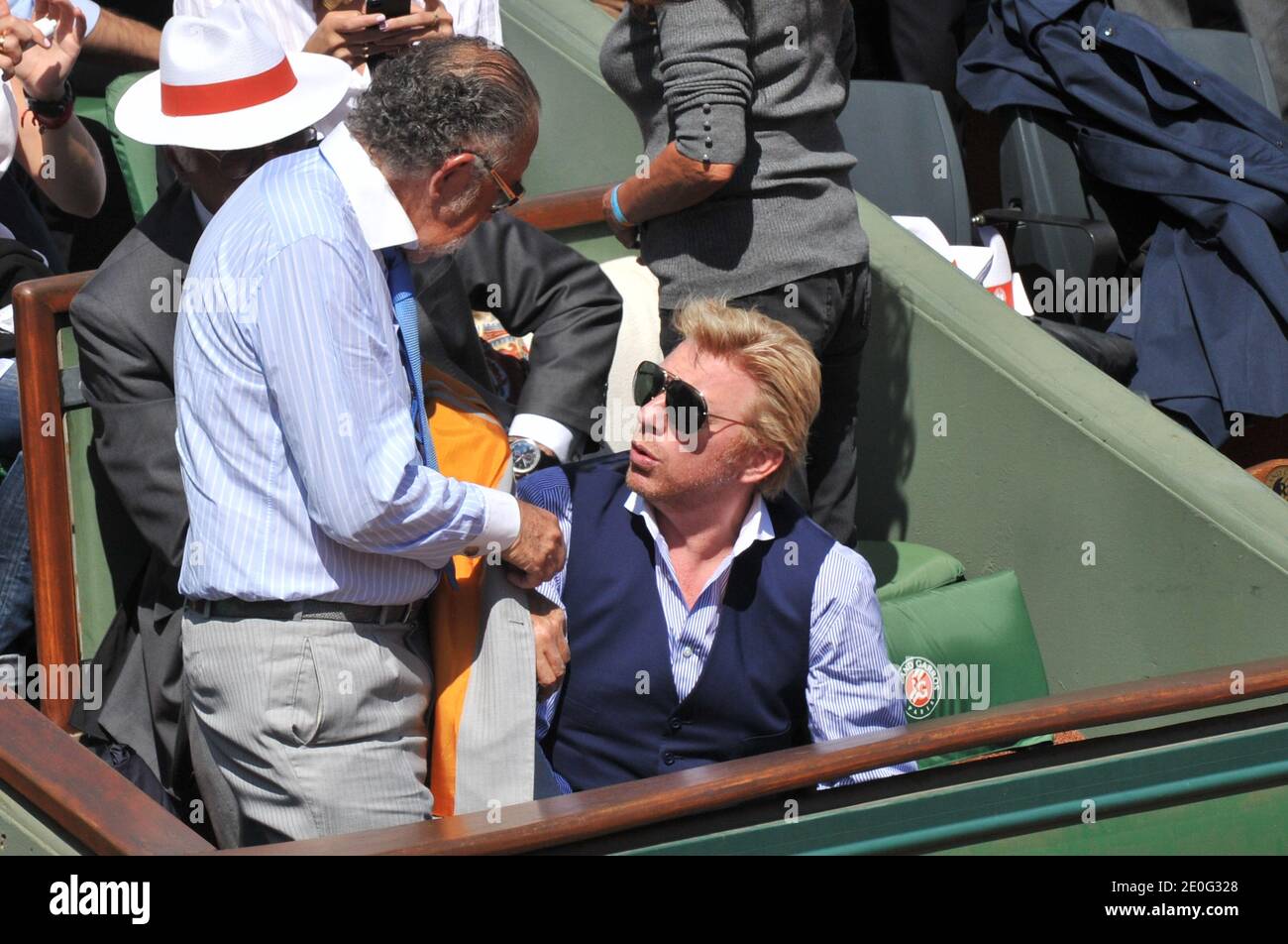 Boris Becker and Ion Tiriac attending the French Tennis Open 2012 at ...