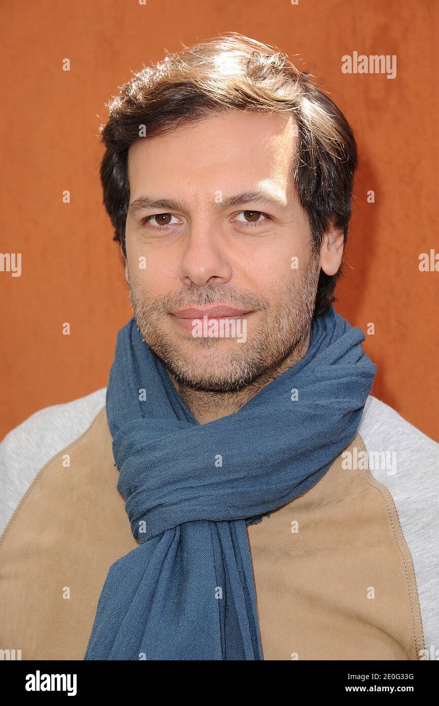 Laurent Lafitte attending the French Tennis Open 2012 at Roland Garros ...