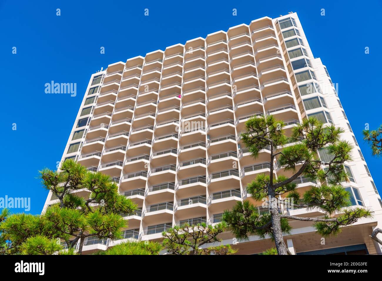 Apartment building near Haeundae beach in Busan, Republic of Korea ...