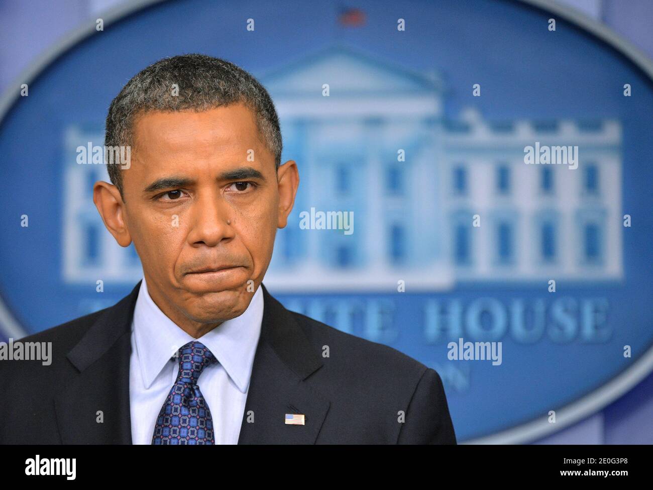 President Barack Obama holds a press conference in the Brady Press ...