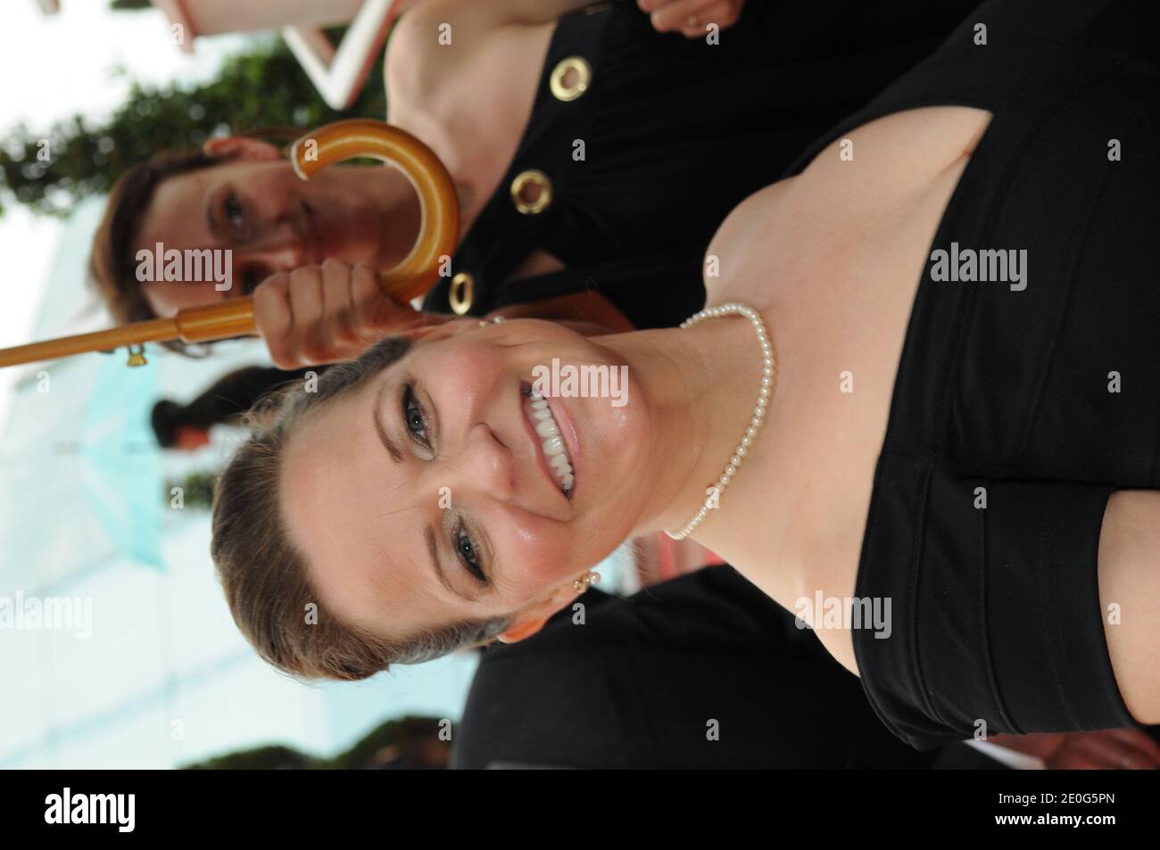 Tricia Cast arriving at the opening ceremony of the 52nd Monte Carlo TV ...