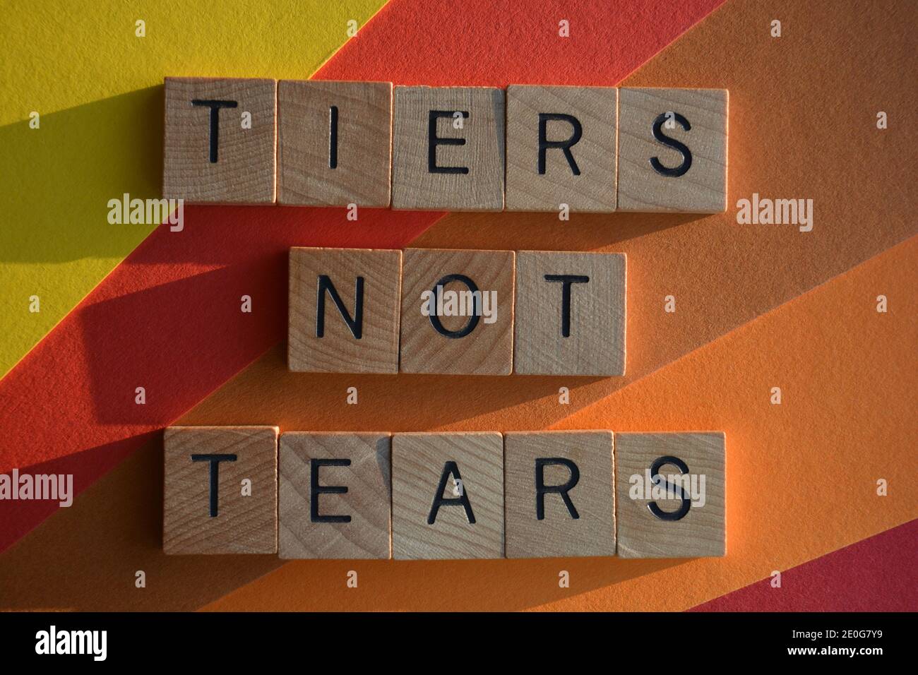 Tiers not Tears, strategy to control the spread of coronavirus Stock ...