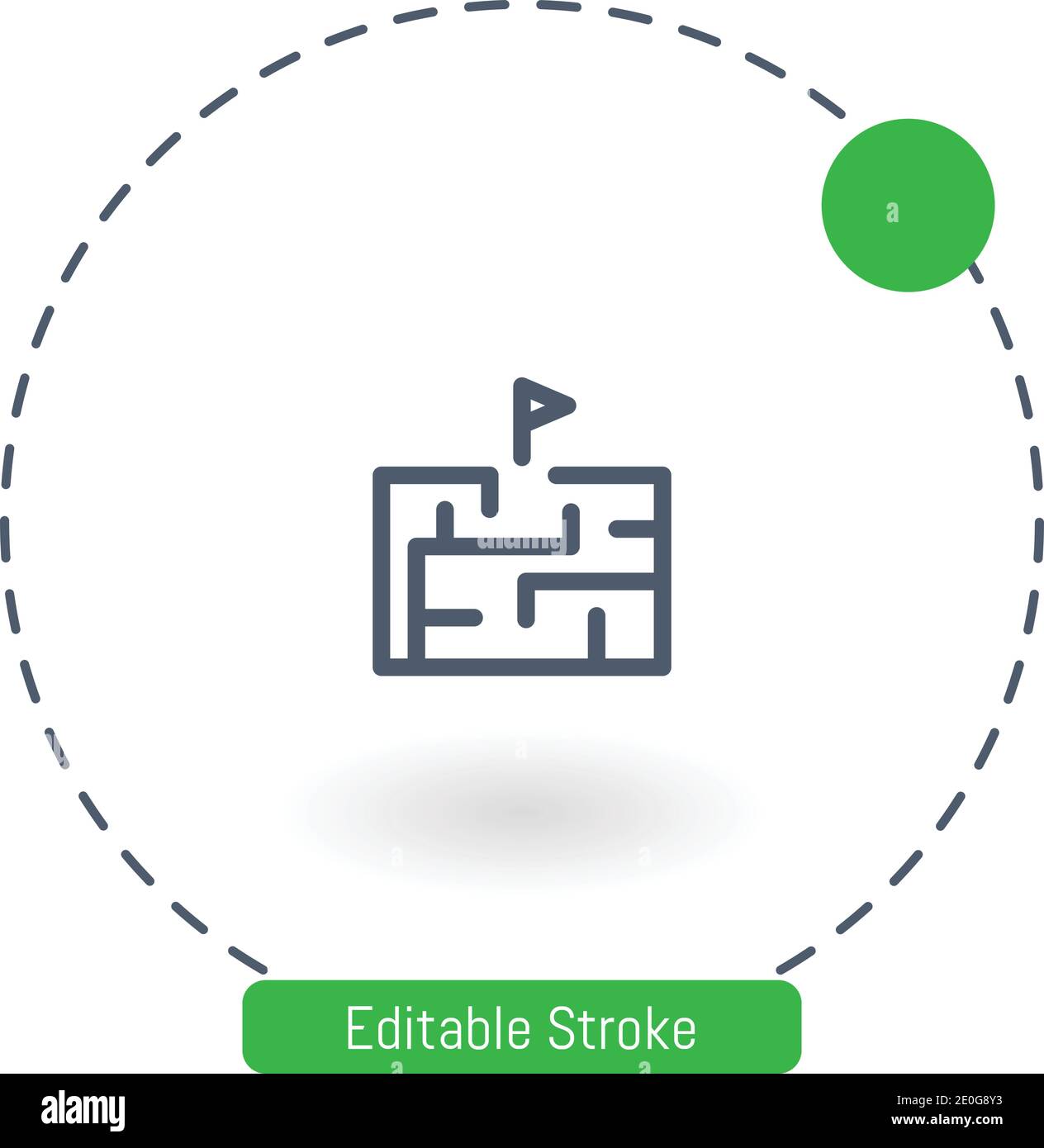 Square Labyrinth Maze Icon Symbol High Resolution Stock Photography and ...