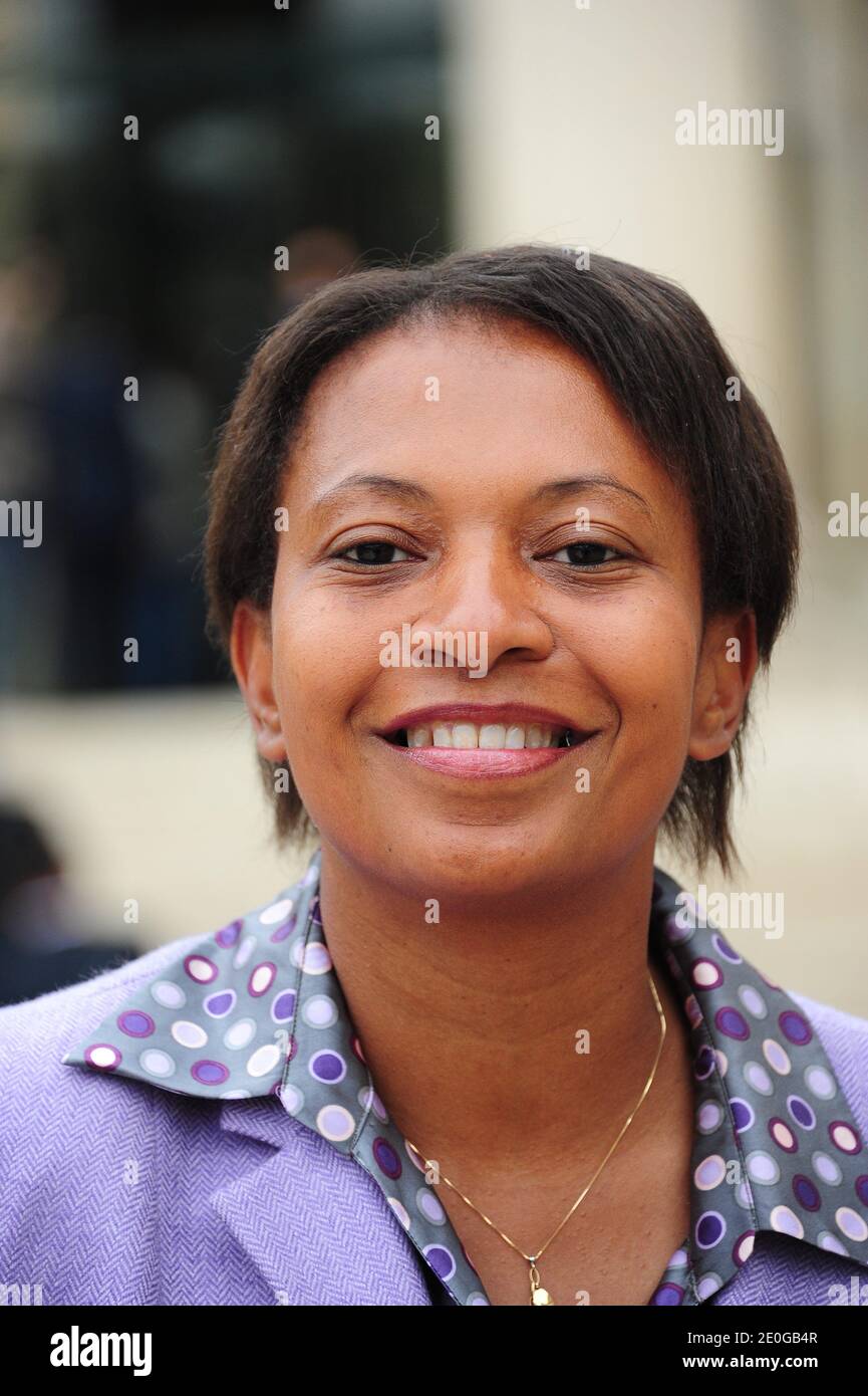 Newly-elected socialist MP Helene Geoffroy arrives for the first time ...