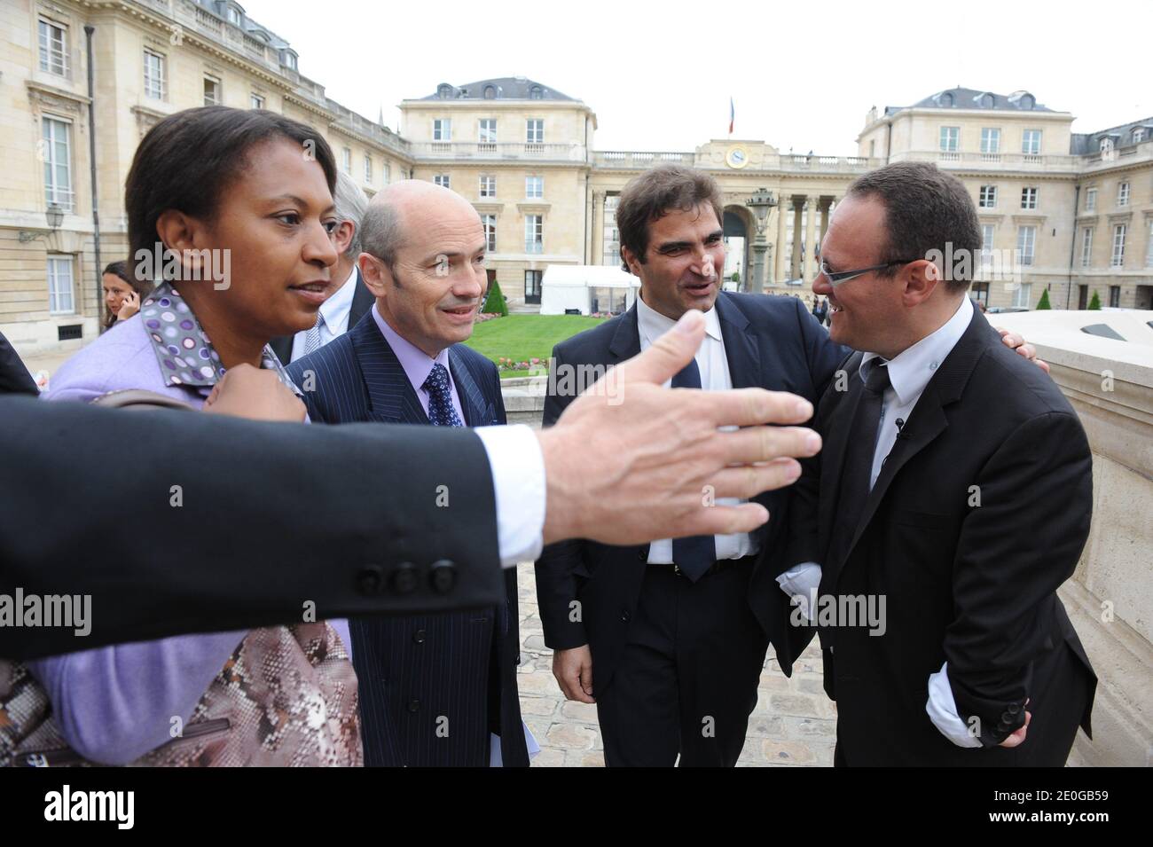 Newly-elected socialist MP Helene Geoffroy and Newly-elected UMP MP ...