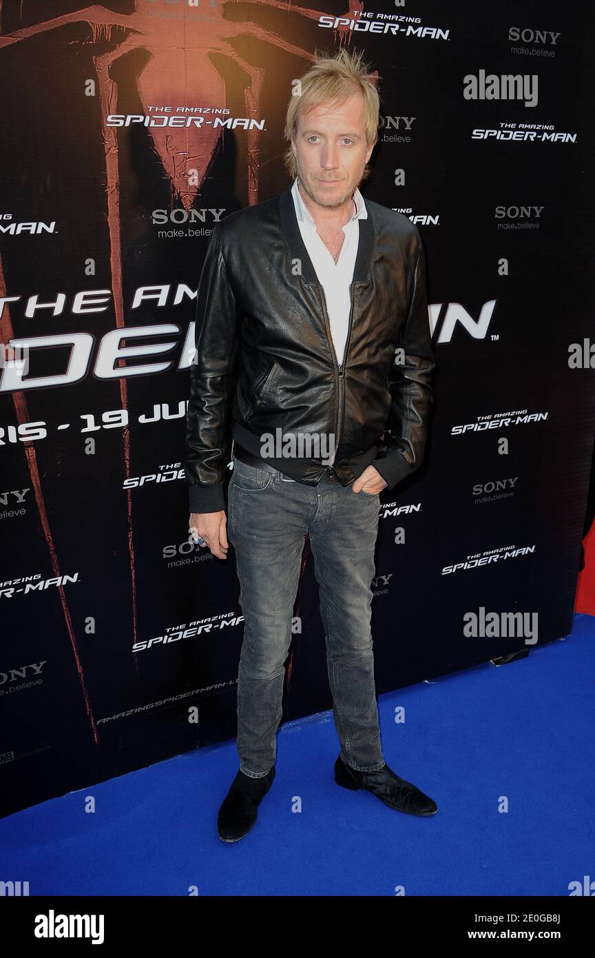 Rhys Ifans attending the premiere of 'The Amazing Spider-Man' held at ...