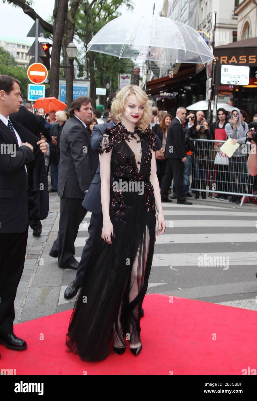 Emma Stone attending the 'The amazing Spiderman' French Premiere held ...