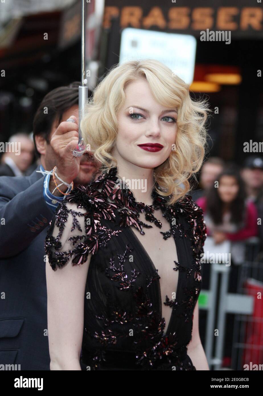 Emma Stone attending the 'The amazing Spiderman' French Premiere held ...