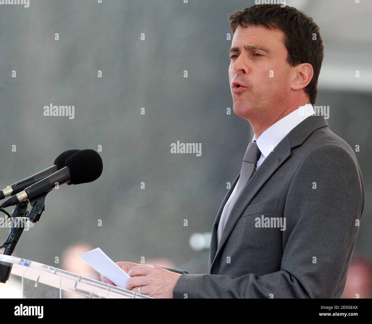 French Interior Minister Manuel Valls attends the 62th police captains ...