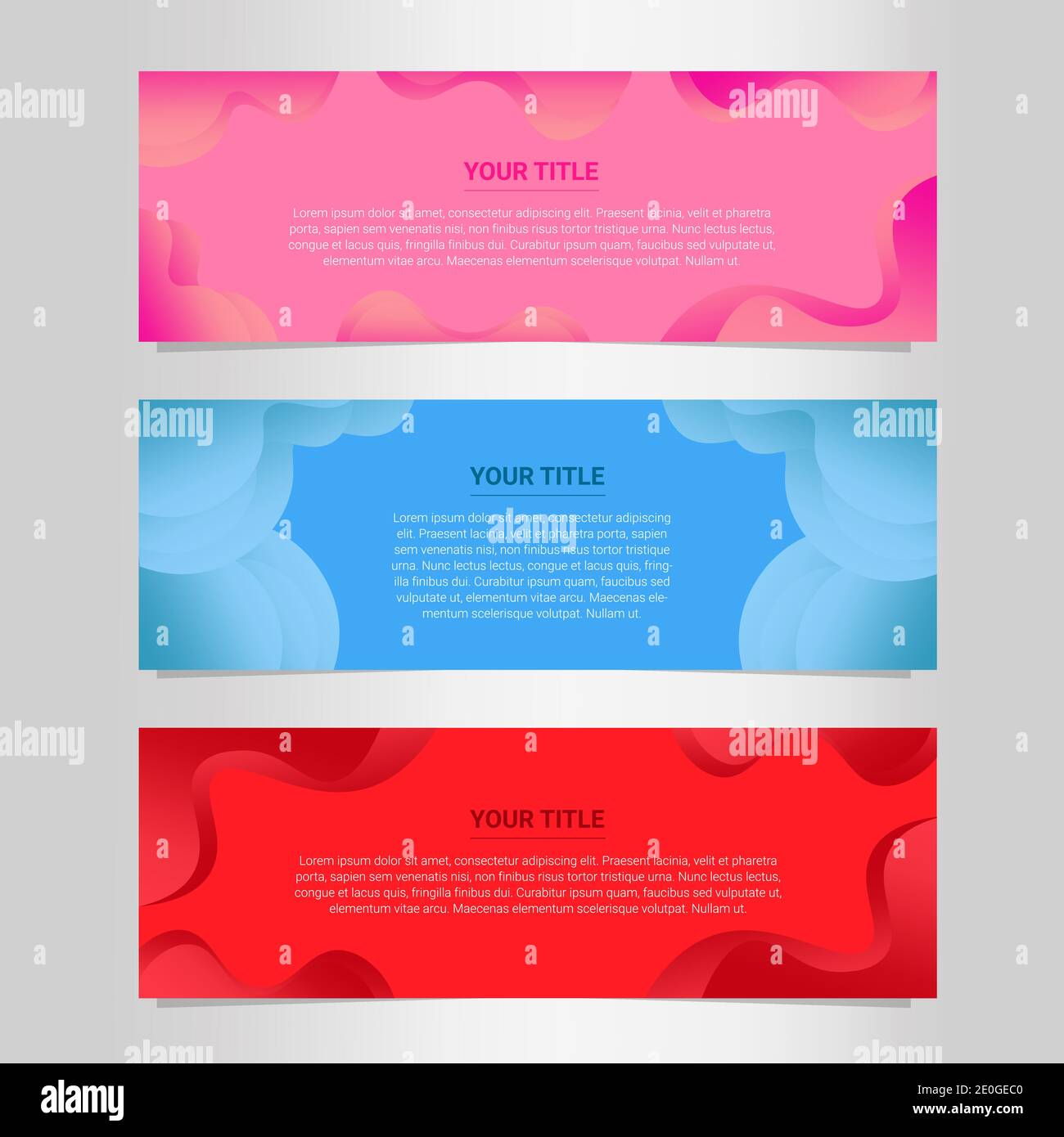 Colorful fluid banner design templates Stock Vector Image & Art - Alamy