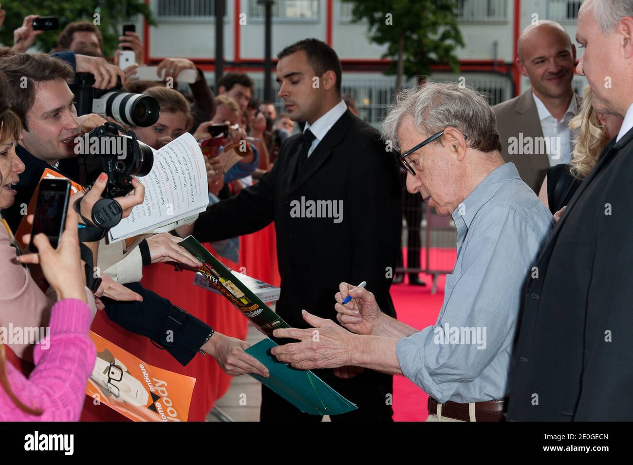 Woody Allen arriving for the France premiere of 'To Rome With Love ...