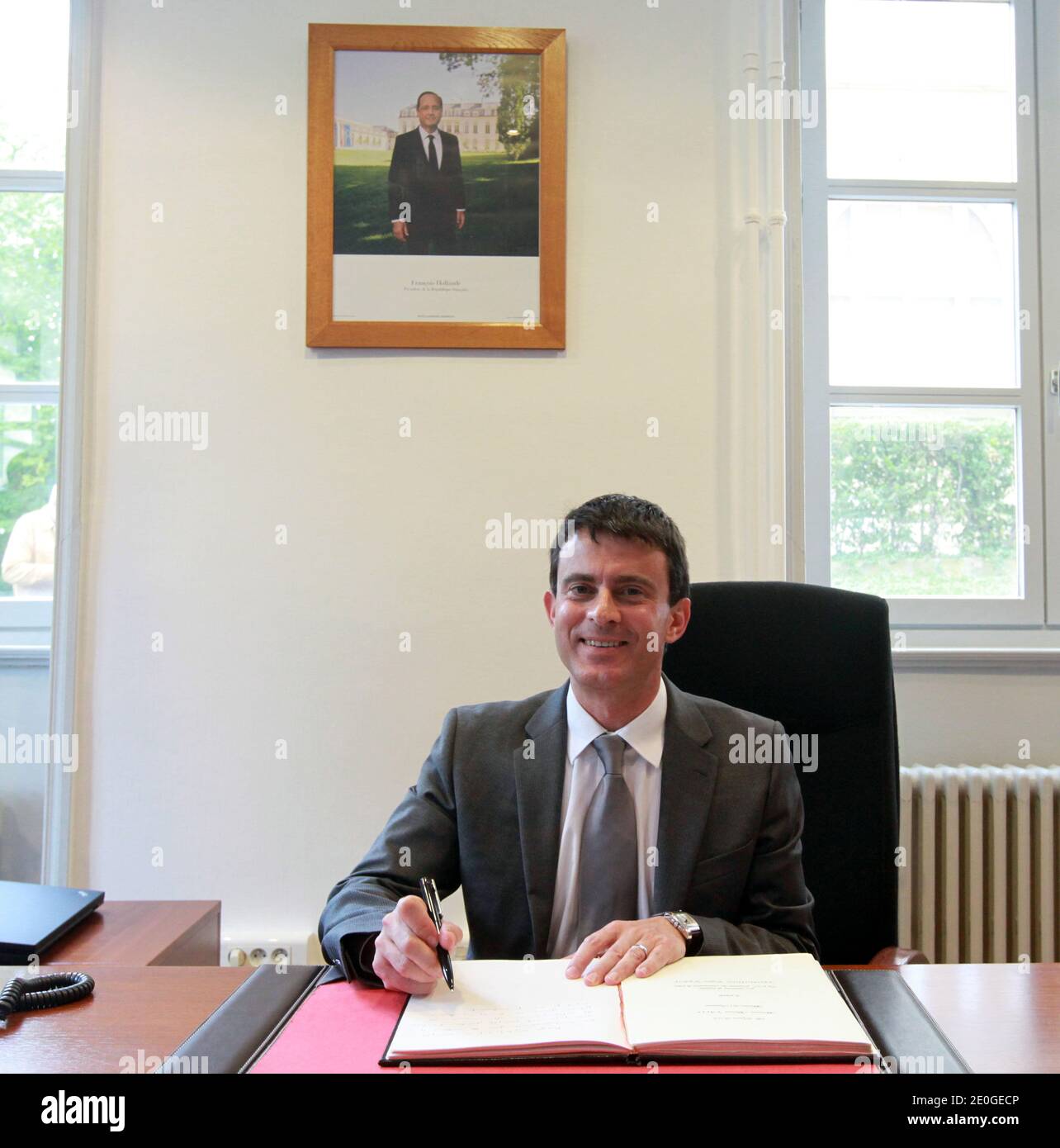 French Interior Minister Manuel Valls attends the 62th police captains ...
