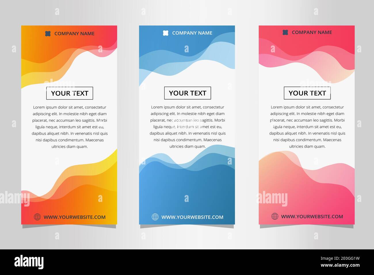 Modern wavy vertical banners template Stock Vector Image & Art - Alamy