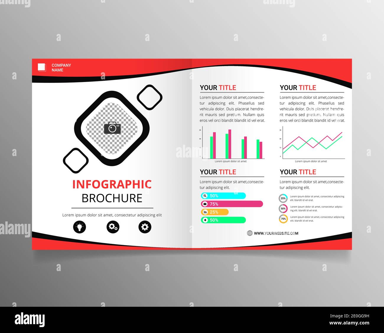 Infographic charts presentation business Stock Vector Images - Alamy