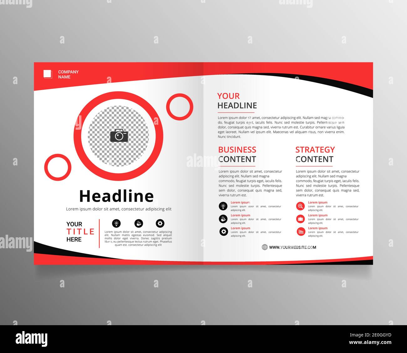 Red black bifold creative brochure hi-res stock photography and images ...