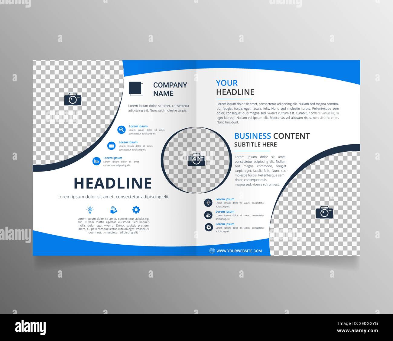 Blue corporate brochure template hi-res stock photography and images ...