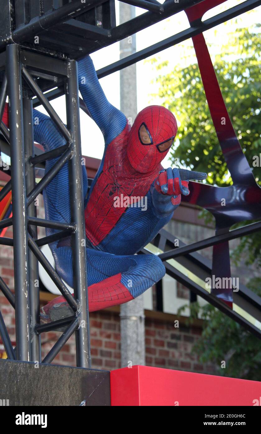 Spider Man (actor) arriving at Columbia Pictures' premiere for 'The ...