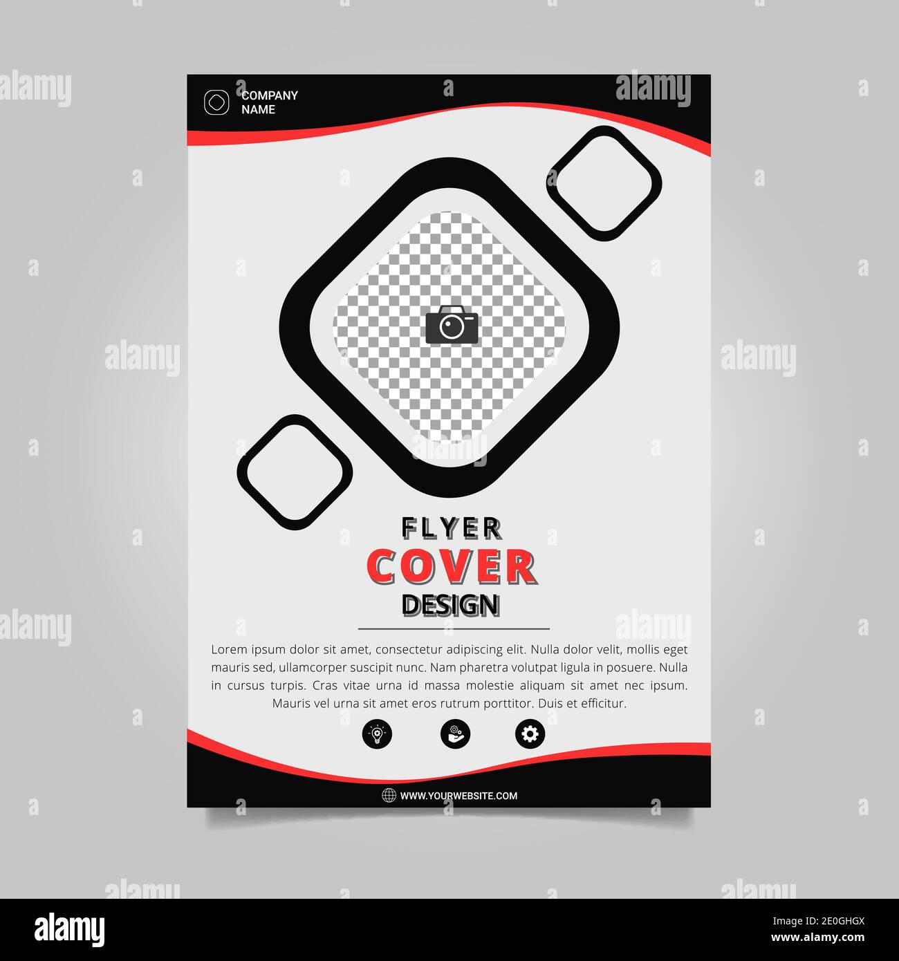 Black and red flyer cover design Stock Vector Image & Art - Alamy