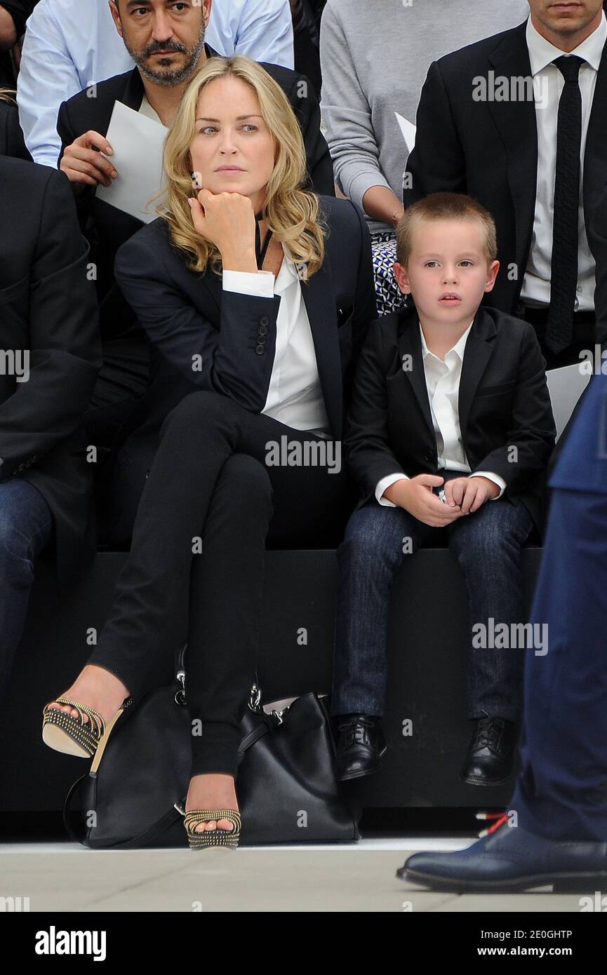 Sharon Stone and her son Quinn Stone attending the Dior men's Spring ...