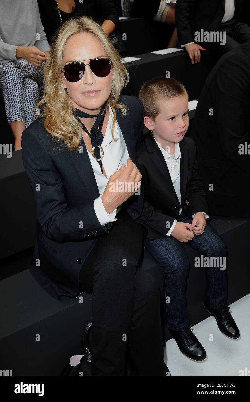 Sharon Stone and her son Quinn Stone attending the Dior men's Spring ...