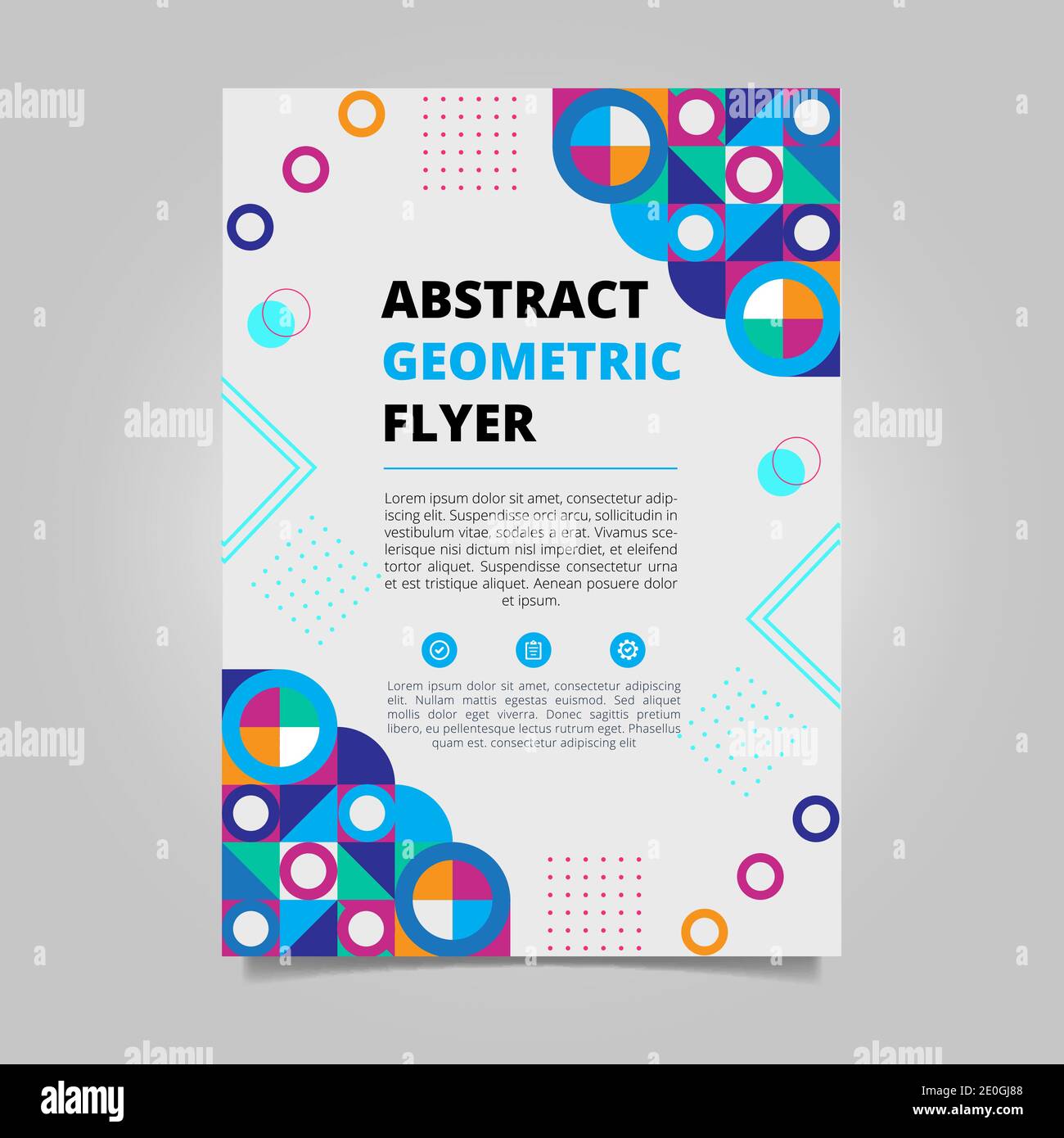 Modern geometric flyer design template Stock Vector Image & Art - Alamy
