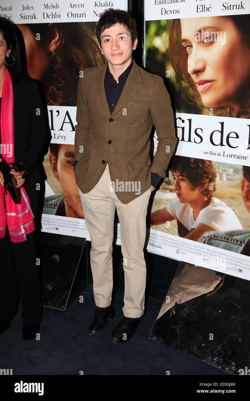 Jules Sitruk at "Le fils de l'autre" premiere, in Paris, France on ...