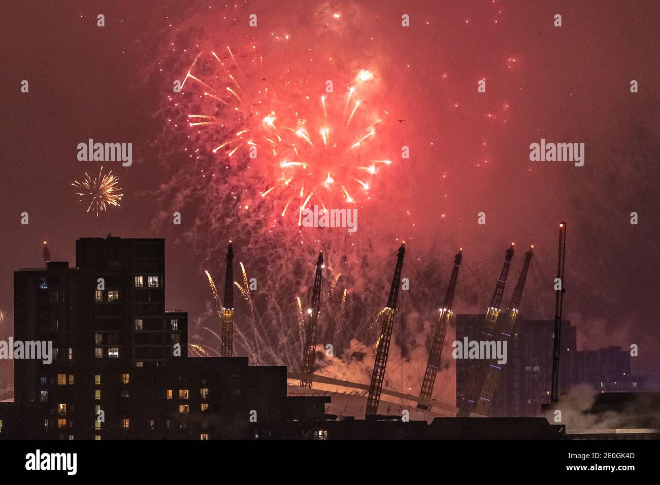New Year's Eve: Spectacular fireworks over O2 Arena in east London, UK ...