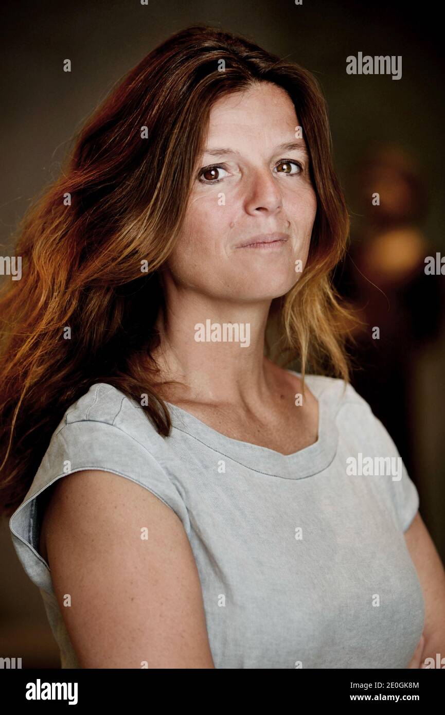 Maylis de Kerangal lors d'une session photo a Paris, France, juin 2012 ...