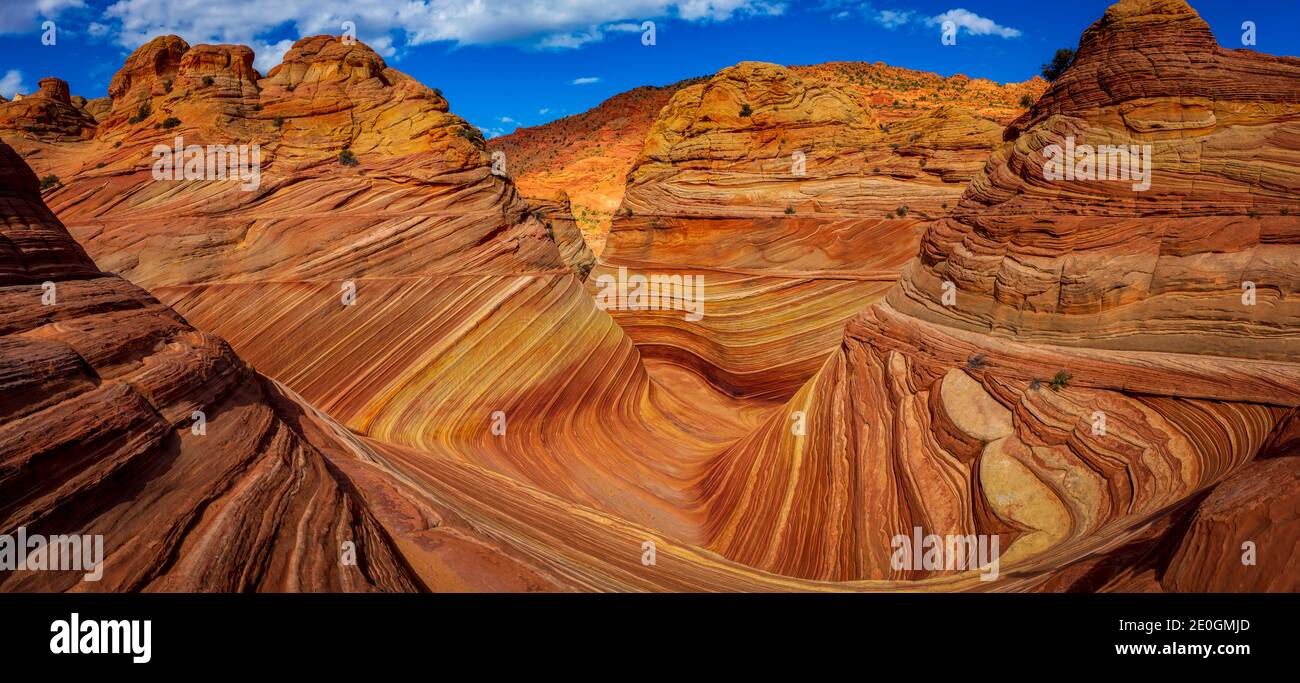 The Wave is a famous sandstone rock formation located in Coyote Buttes ...