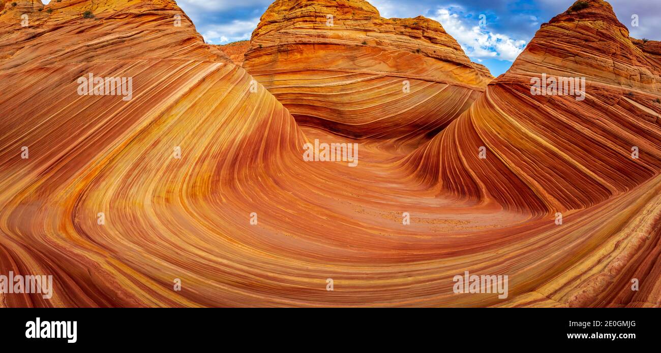The Wave is a famous sandstone rock formation located in Coyote Buttes ...