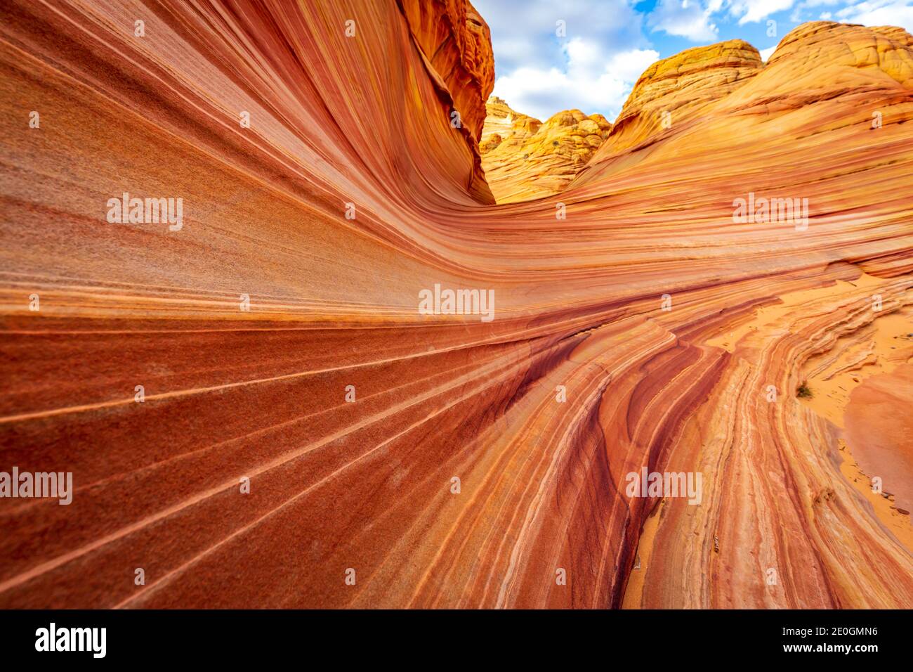 The Wave is a famous sandstone rock formation located in Coyote Buttes ...