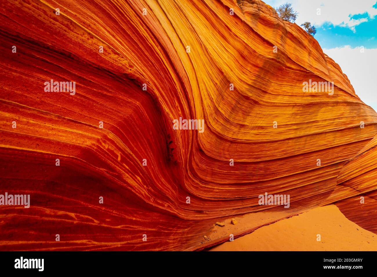 The Wave is a famous sandstone rock formation located in Coyote Buttes ...
