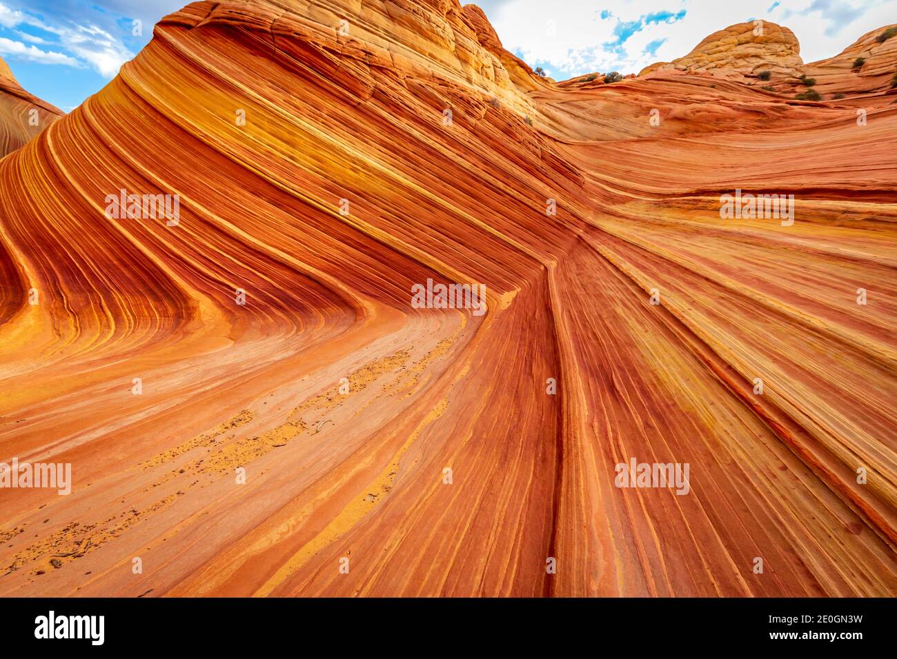 The Wave is a famous sandstone rock formation located in Coyote Buttes ...