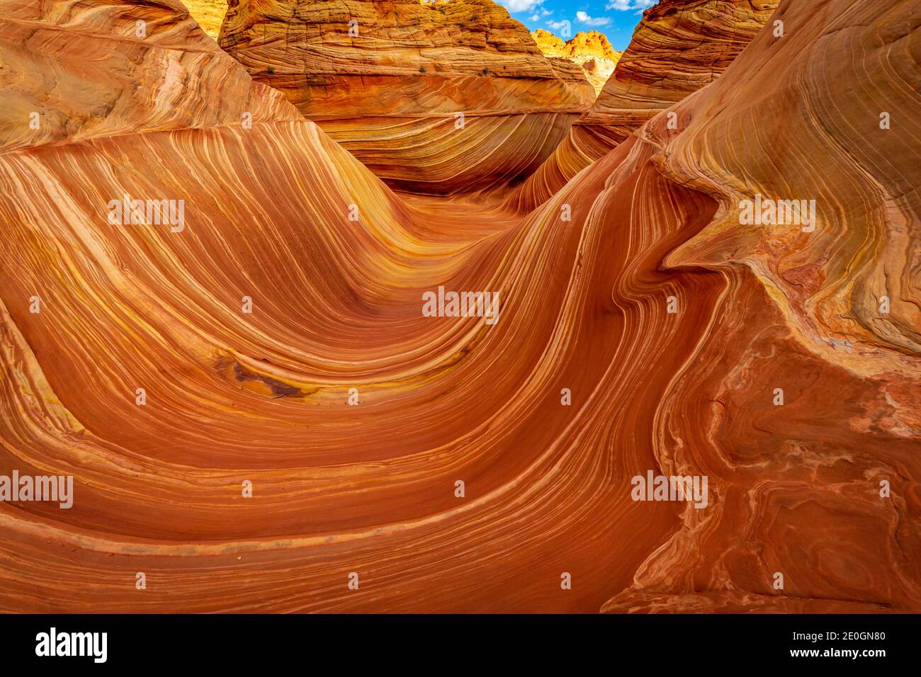 The Wave is a famous sandstone rock formation located in Coyote Buttes ...