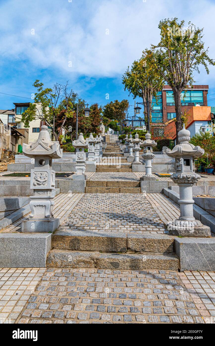Ornated staircase in Chinatown of Incheon, Republic of Korea Stock ...