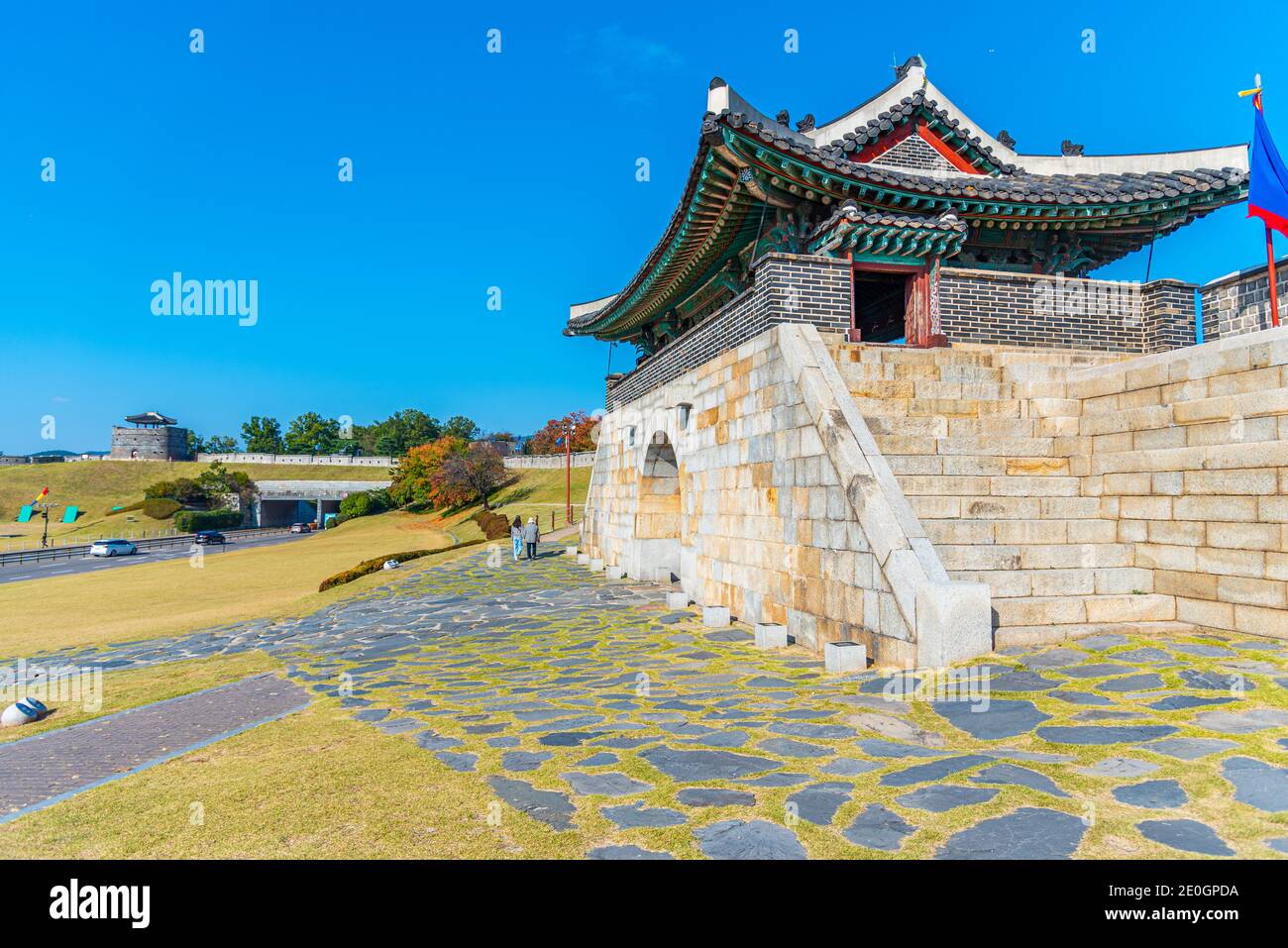 Changryongmun gate at Hwaseong fortress at Suwon, Republic of Korea ...