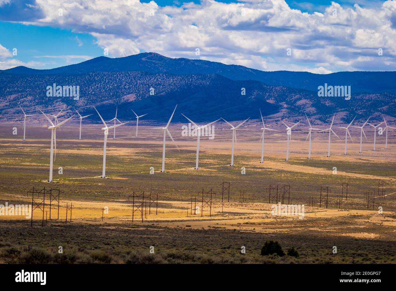 Wind turbines at Spring Valley Wind Farm, Nevada Stock Photo - Alamy