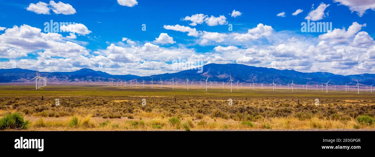 Wind turbines at Spring Valley Wind Farm, Nevada Stock Photo - Alamy