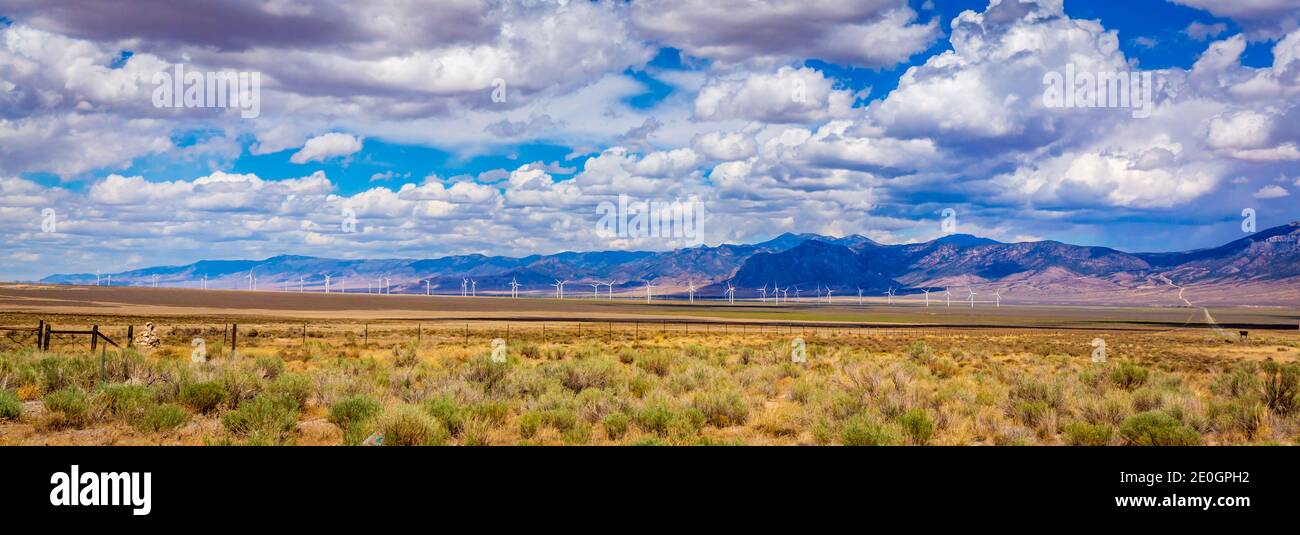 Wind turbines at Spring Valley Wind Farm, Nevada Stock Photo - Alamy