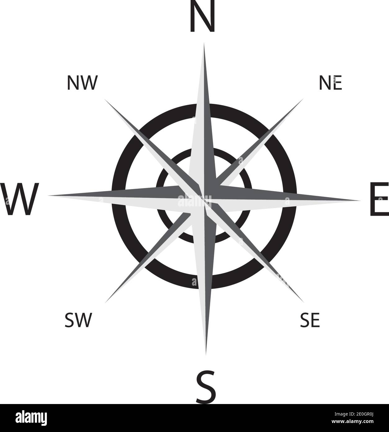 European map and antique compass Cut Out Stock Images & Pictures - Alamy