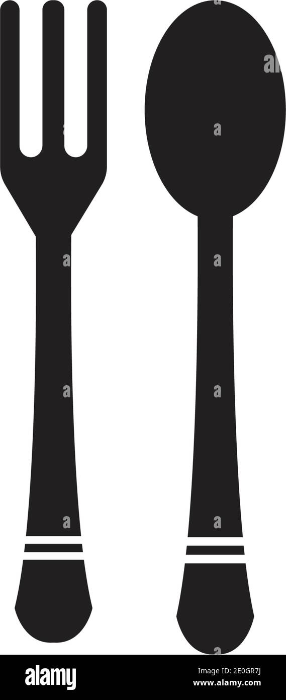 Silver silverware template Cut Out Stock Images & Pictures - Alamy