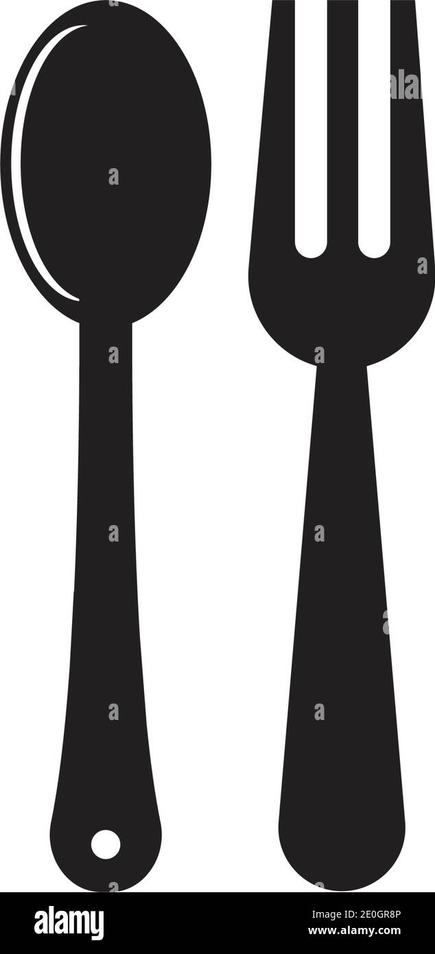 Cutlery vector icon illustration sign Cutlery and Kitchen Set Icon ...