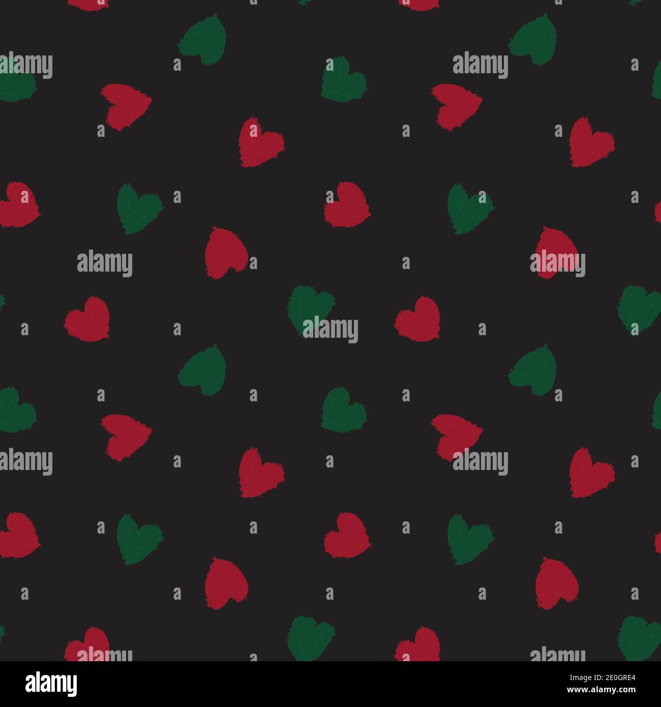 Christmas Heart shaped brush stroke seamless pattern background for ...