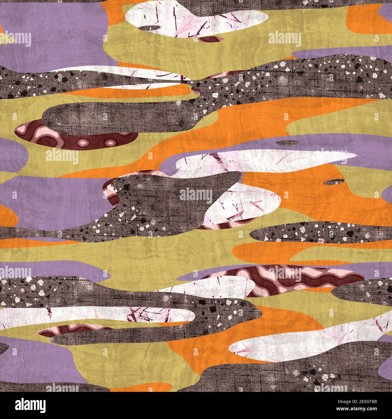 Seamless collage in camo shapes vivid montage Stock Photo - Alamy