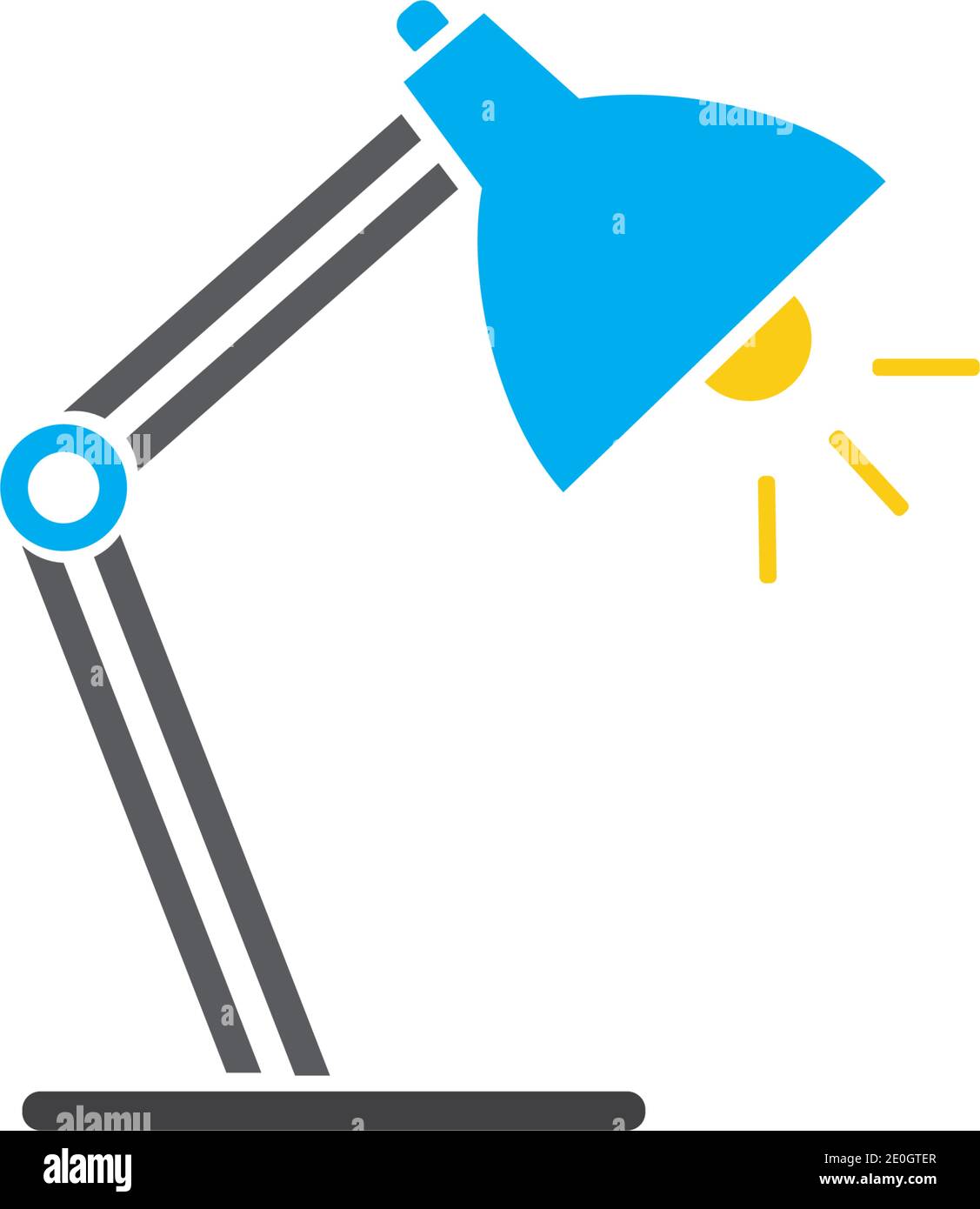 able lamp glyph icon. Desk lamp. Silhouette symbol. Negative space ...