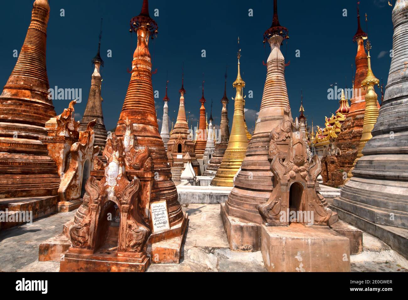Shwe Indein Pagoda is a group of Buddhist pagodas in the village of ...