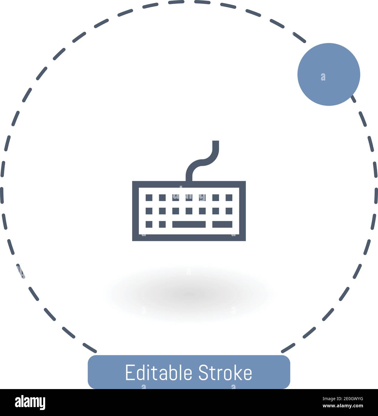 keyboard vector icon editable stroke outline icons for web and mobile ...