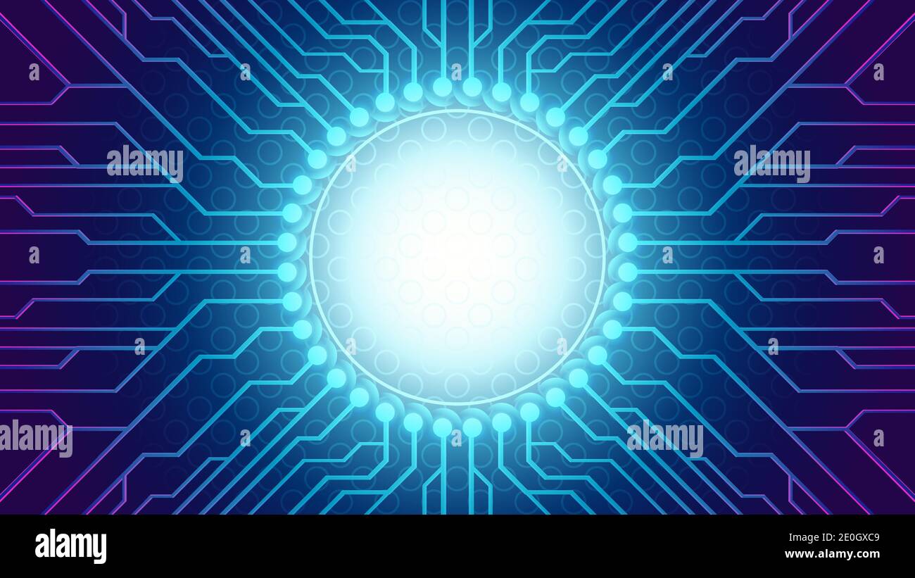 Abstract Technology Background. Circuit Board Technology Tree Pattern ...