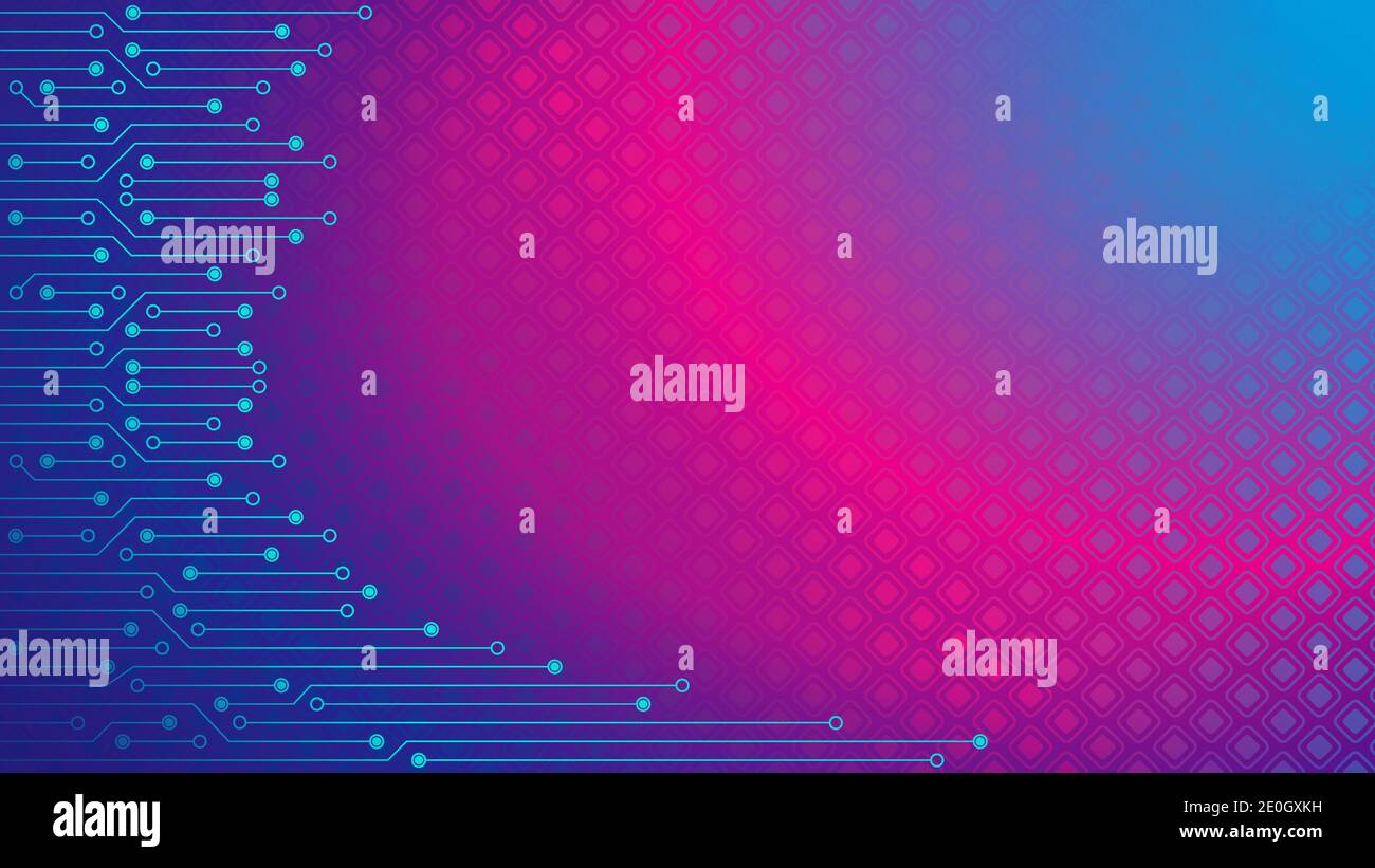 Cyberpunk Circuit Board Background Design Template. Abstract Technology ...